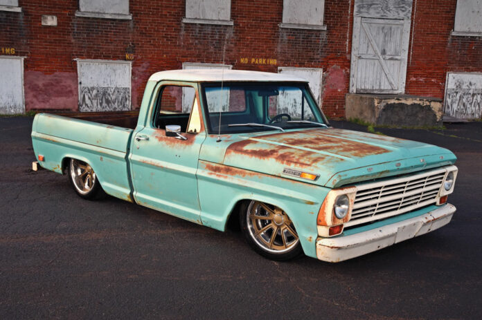 Supercharged 5.0 Coyote Powered F100: “Rusty Ripper” 1969 Ford F100