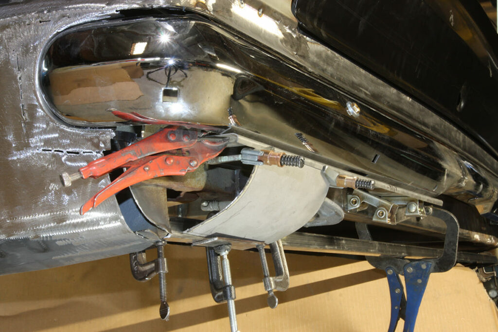 1965 Chevy Nova rear bumper fabrication and tuck