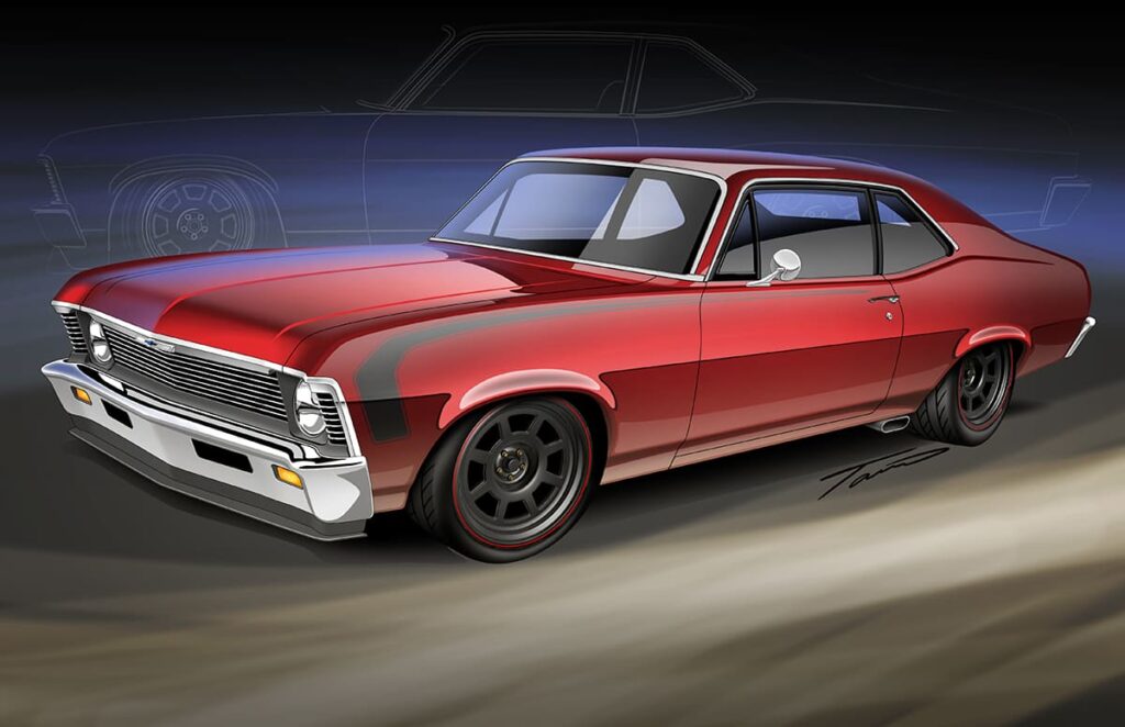 2112 ACP Tavis Highlander 1968 Chevy Nova Concept Rendering