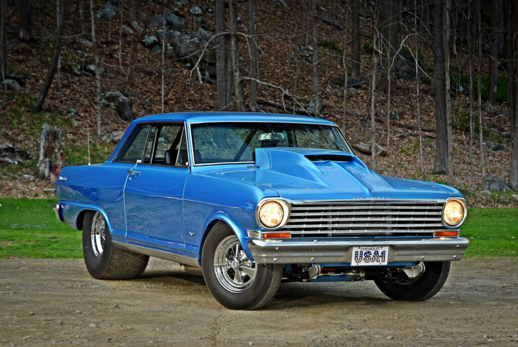 A 1963 Chevy II Nova with a Pro Street attitude