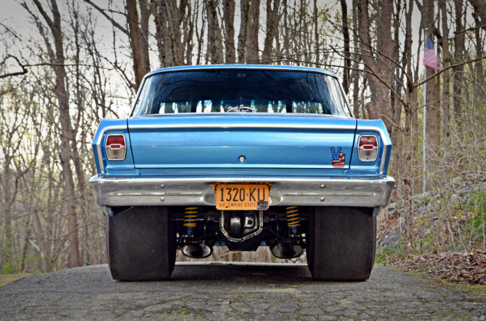 A 1963 Chevy II Nova with a Pro Street attitude