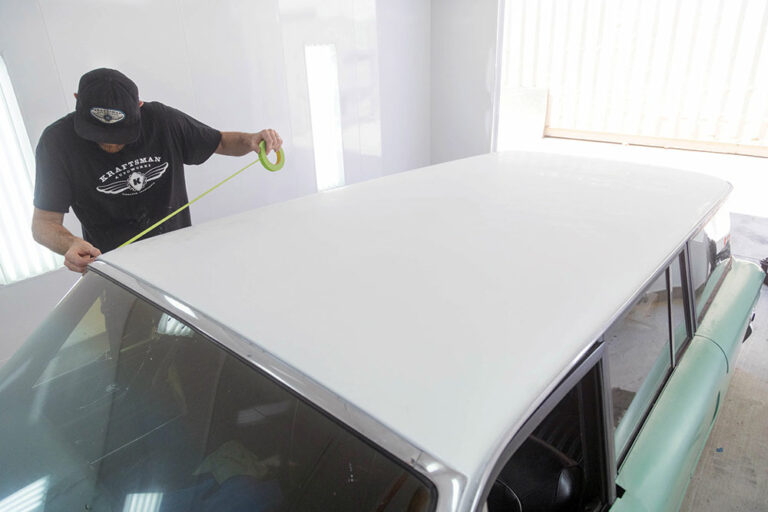Custom Panel Lace Artwork on a Wagon Roof