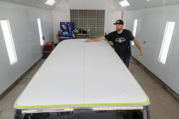 Custom Panel Lace Artwork on a Wagon Roof