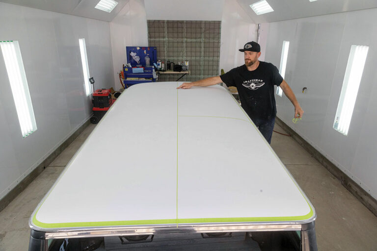 Custom Panel Lace Artwork on a Wagon Roof