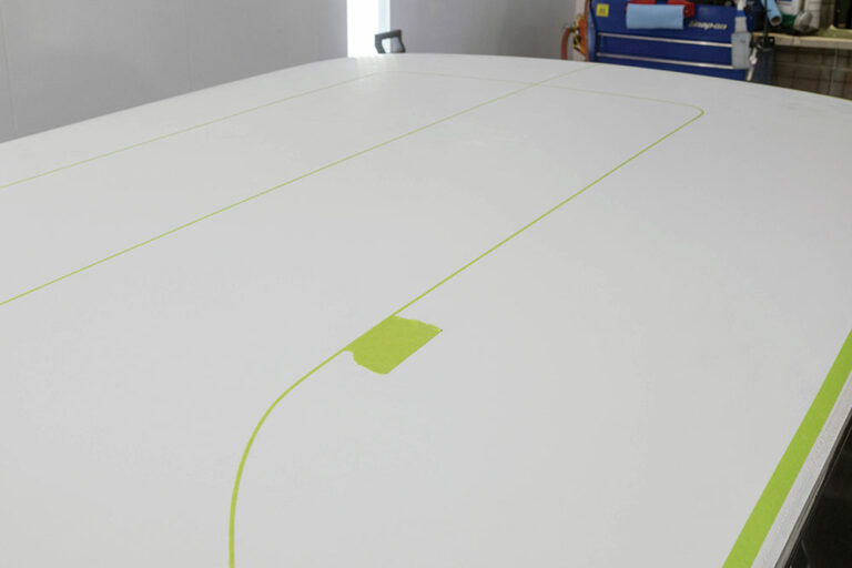 Custom Panel Lace Artwork on a Wagon Roof