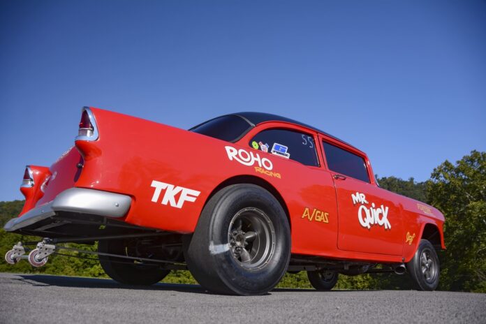 Period-correct 1955 Chevy 150 Gasser with a 477 Big Block