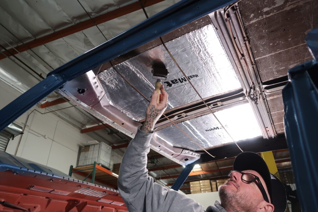 Installing HushMat insulation in a vintage Chevelle