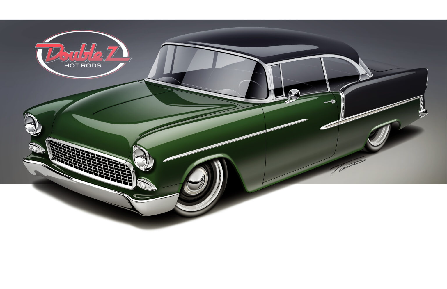 1955 Chevy Rendering by Tavis Highlander