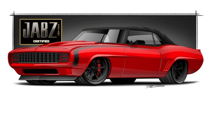 1969 Camaro Convertible Rendering by Tavis Highlander