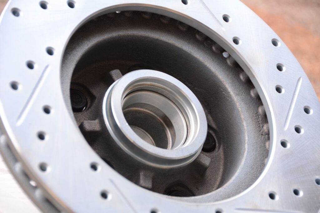 Front disc brake upgrade on a 1977 Chevy Nova.