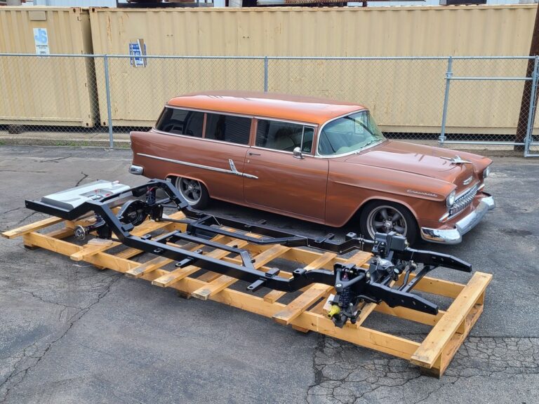 1955 Chevy Handyman Roadster Shop Chassis Install