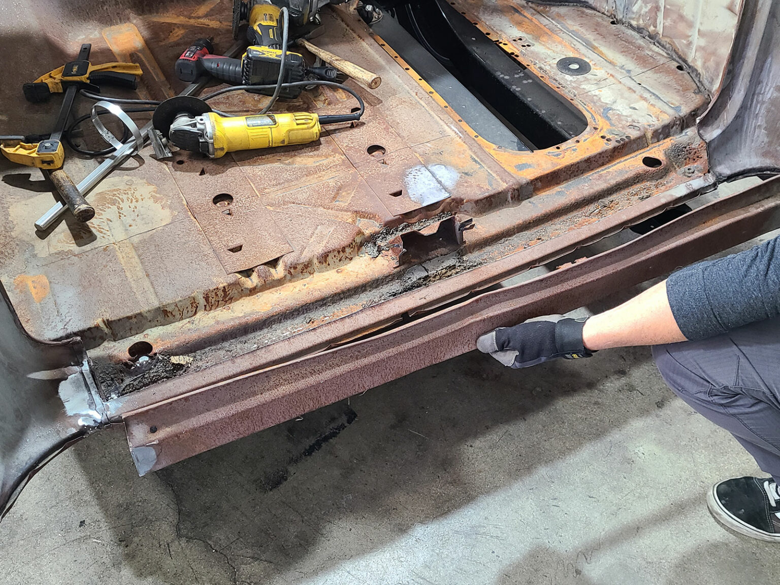 Replacing the Tail Pan on a Tri Five Chevy