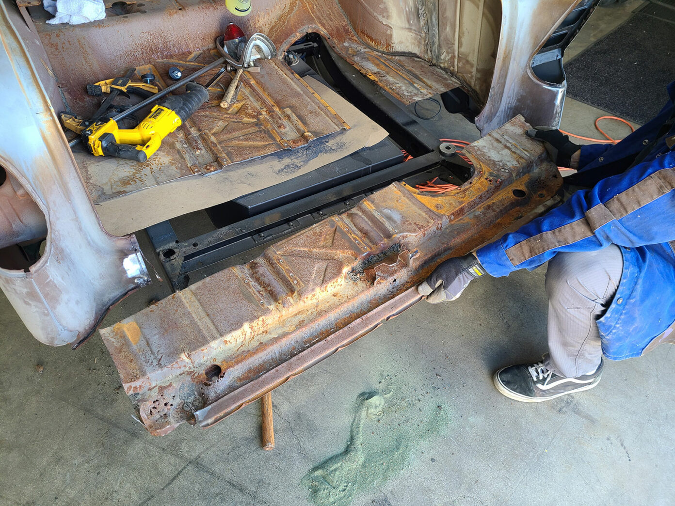 Replacing the Tail Pan on a Tri Five Chevy