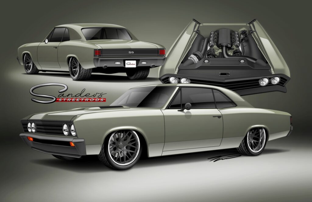 1967 Chevy Chevelle Rendering By Tavis Highlander