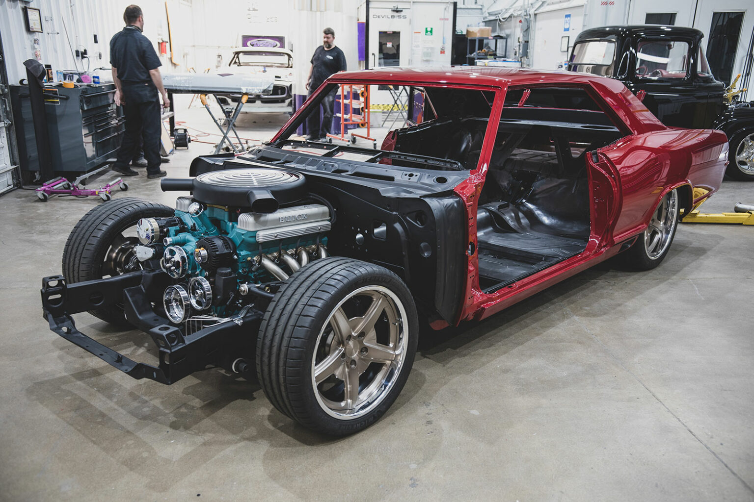 Under The 1965 Buick Riviera Detroit Speed Chassis