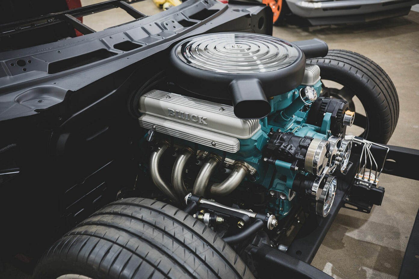 Under The 1965 Buick Riviera Detroit Speed Chassis