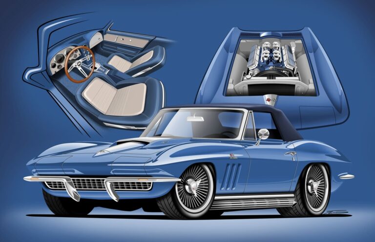 Tavis Highlander 1966 Chevy Corvette Restomod Rendering