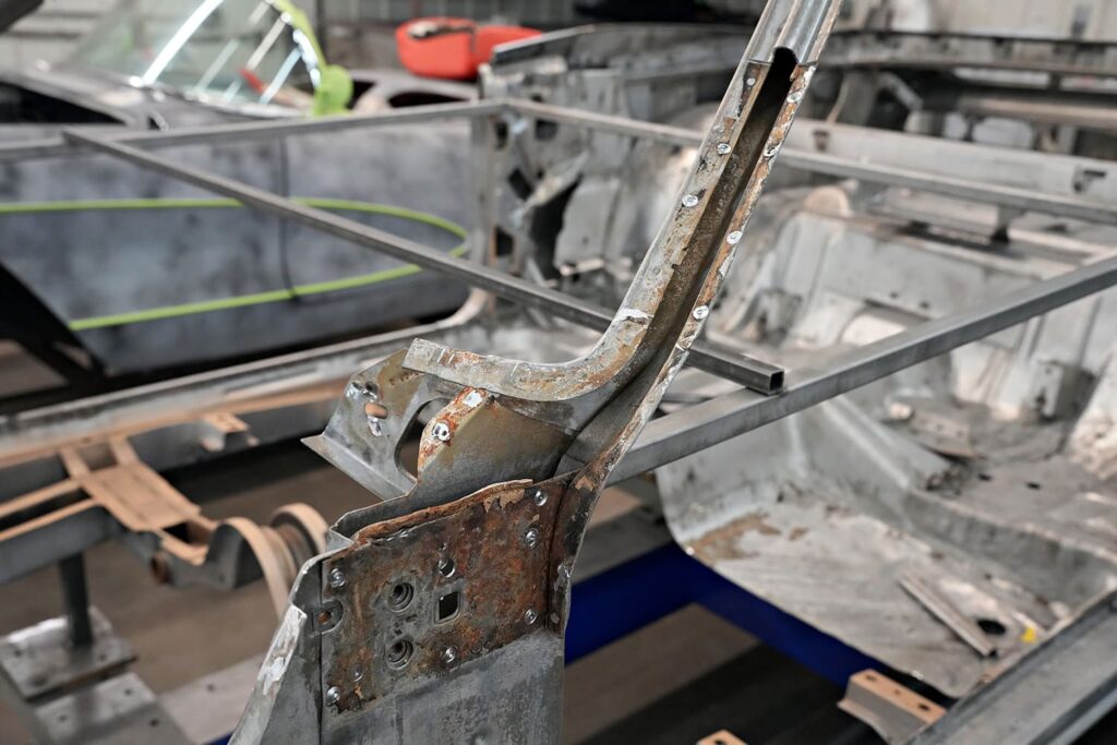 Restoring a 1971 Challenger Convertible A-Pillar