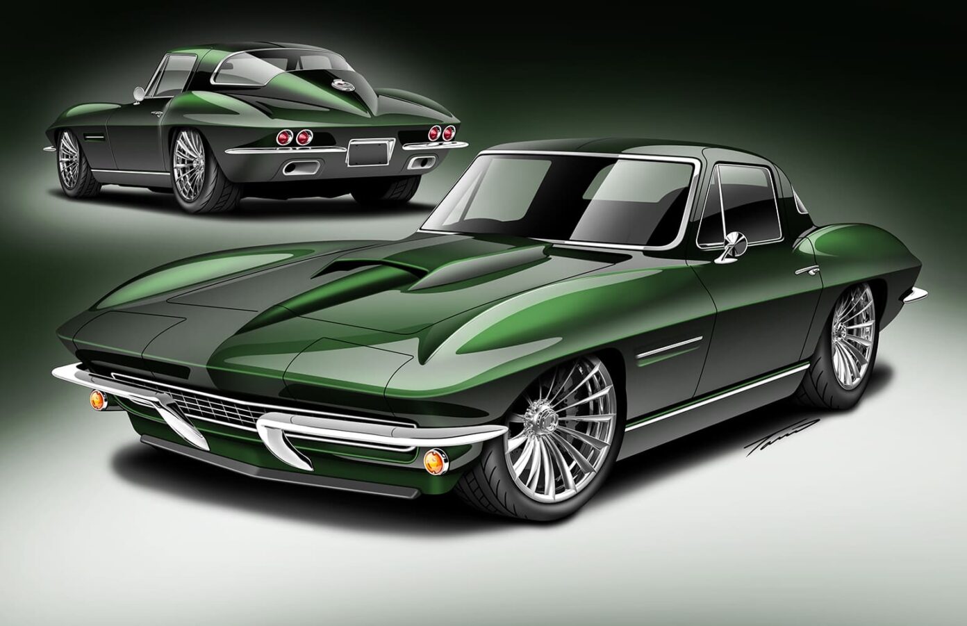 Tavis Highlander 1967 Corvette Rendering