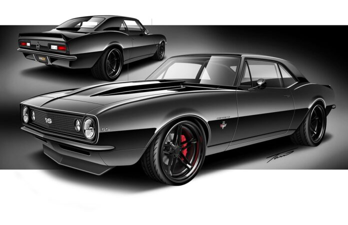 1967 Camaro Rendering by Tavis Highlander